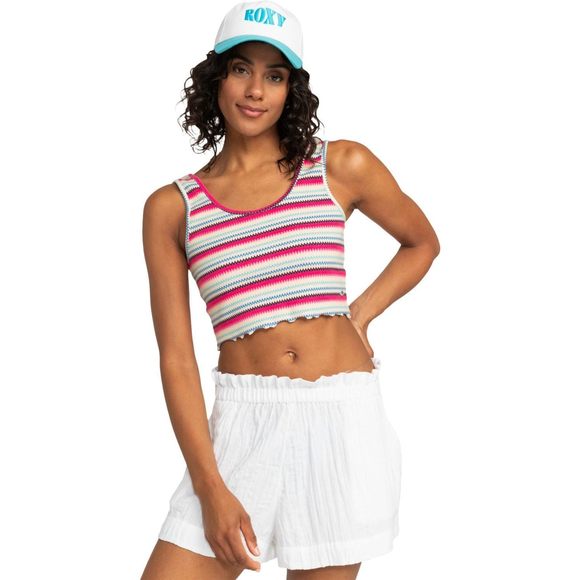Roxy | Tops | Roxy Womens Keep It Wavy Striped Crop Tank Brazilian Sand ...